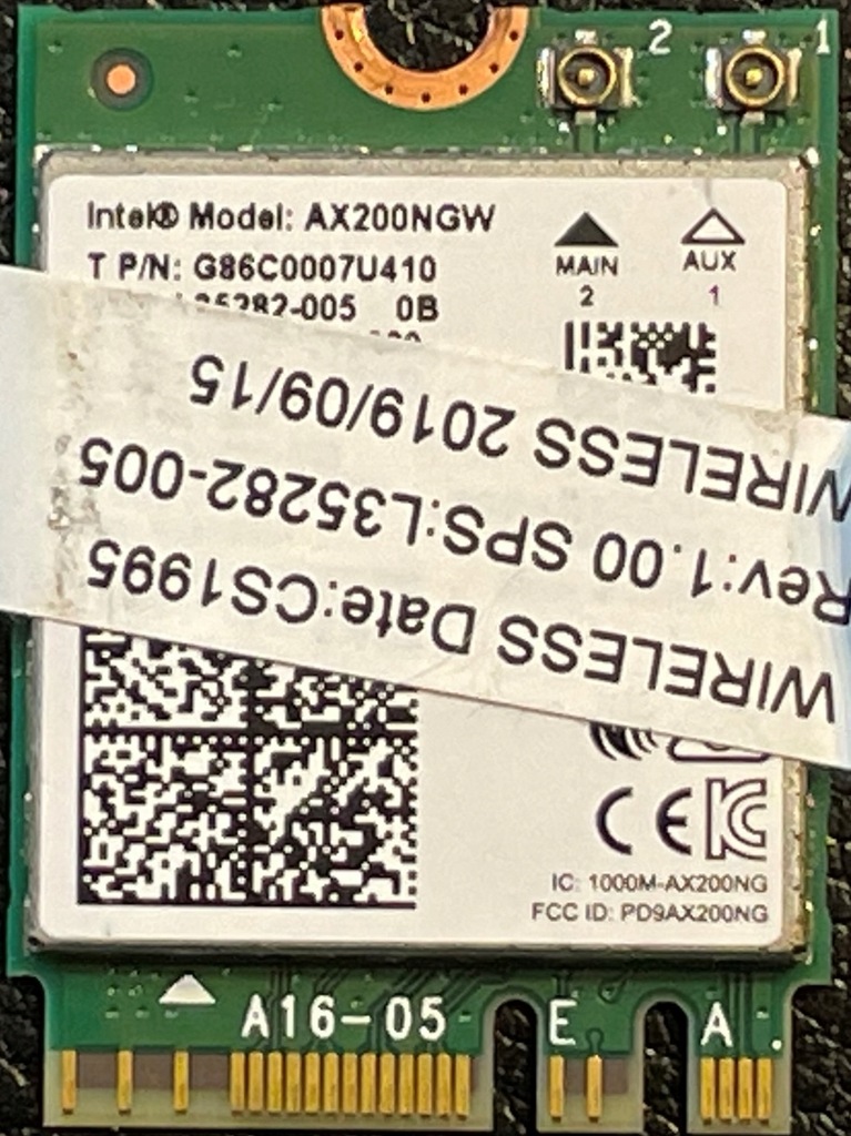 KARTA WIFI SIECIOWA INTEL AX200NGW L35282-005 HP - 11572288770 ...