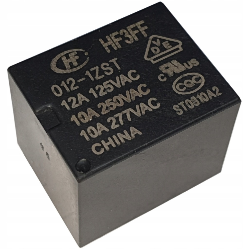 Przekaźnik HF3FF-012-1ZST 12V 10A przełączny HONGF - 10024595469 - oficjalne archiwum Allegro
