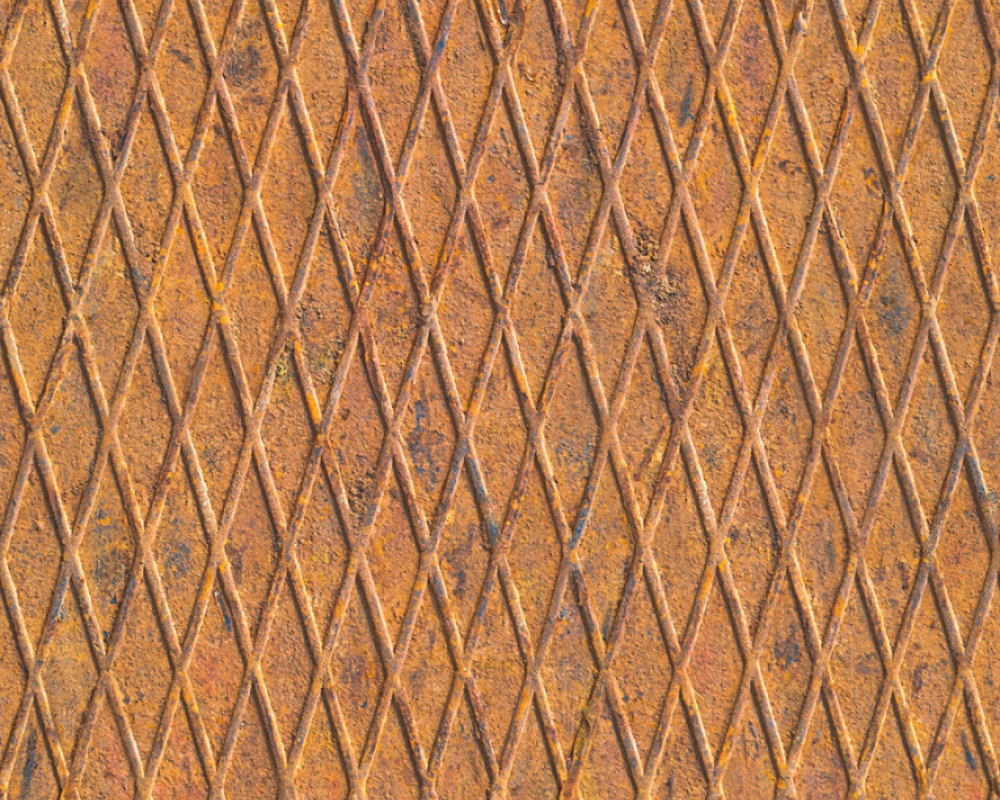 TAPETA ZMYWALNA RDZA RDZWA BLACHA W ROMBEK - 12762372206 - oficjalne ...