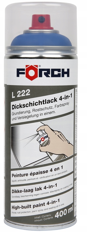 FORCH 4W1 FARBA LAKIER SPRAY NIEBIESKI RAL 5015 - 12640541243 ...