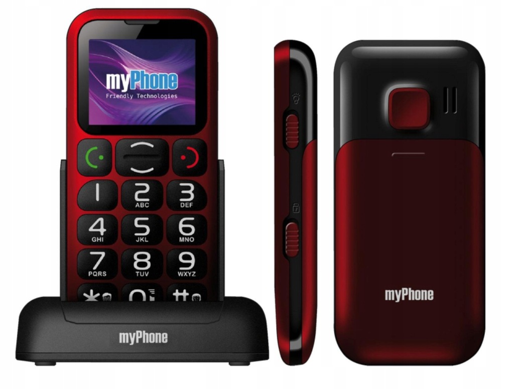 Telefon komórkowy dla Seniora duże klawisze myPhone 1045 Simply SOS ...