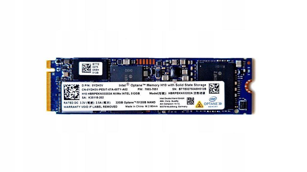 Dysk SSD M.2 PCIe Intel Optane H10 512GB - 13035270261 - oficjalne ...