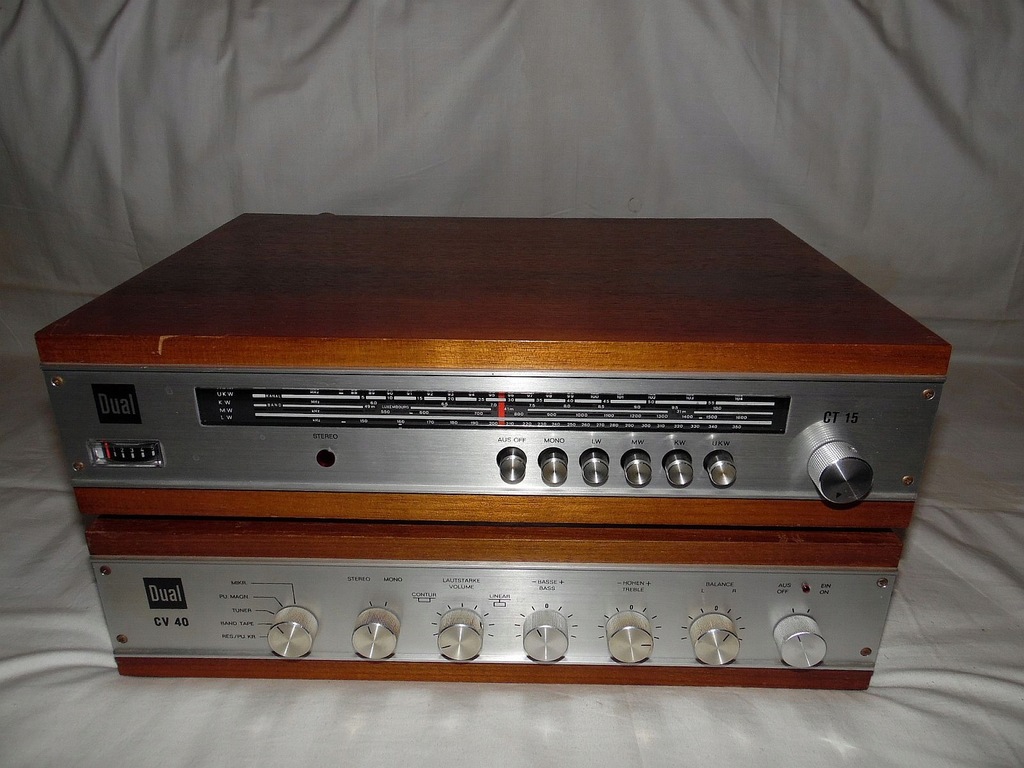 Wzmacniacz + Tuner Dual CV 40 CT 15 Vintage Drewno - 12767031603 ...