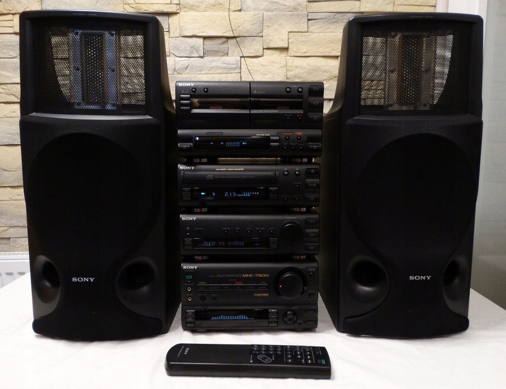 UNIKAT WIEŻA SONY MHC-7900+AKTYWNE KOLUMNY+PILOT - 13226810171 - oficjalne archiwum Allegro