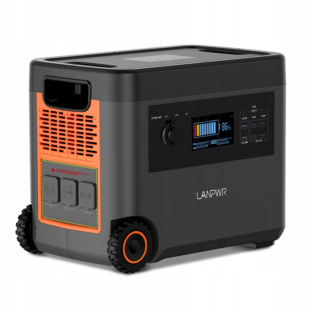 PRZENOŚNA ELEKTROWNIA 2500W 2160WH UPS GENERATOR 220-240V LANPWR D5 ...