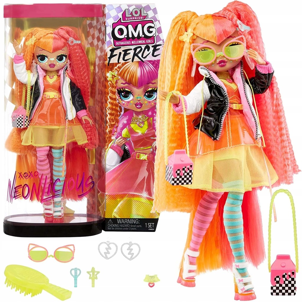 LOL SURPRISE SUPRISE LALKA OMG FIERCE NEONLICIOUS - 13035576868 ...