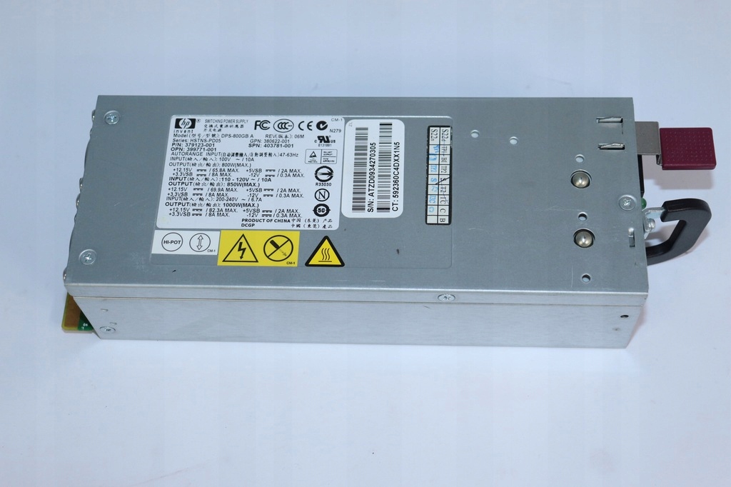 HP DPS-800GB HSTNS-PD05 zasilacz 1000W - 12626885691 - oficjalne ...