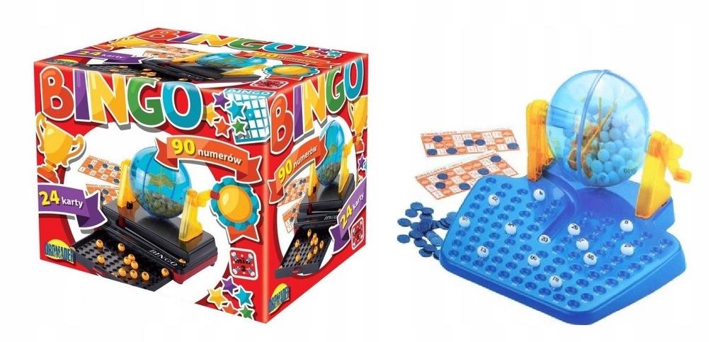BINGO Gra MASZYNA LOSUJĄCA Zestaw Towarzyska 23067 - 12124827525 ...