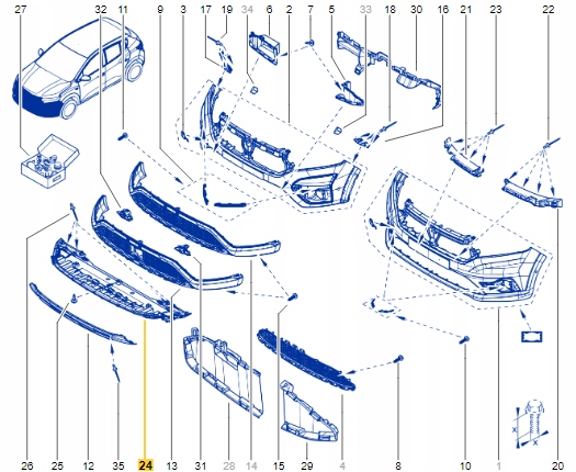 OSŁONA POD ZDERZAK DACIA SANDERO III STEPWAY 21- - 13178526071 ...