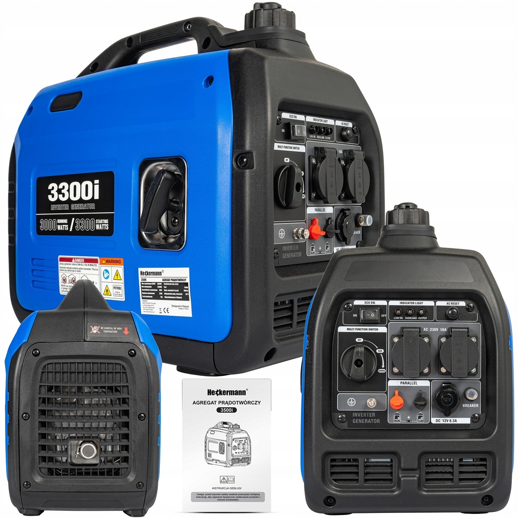 OUTLET AGREGAT PRĄDOTWÓRCZY GENERATOR PRĄDU INWERTOROWY 58dB 3.3KW 3300W - 16423514099 ...