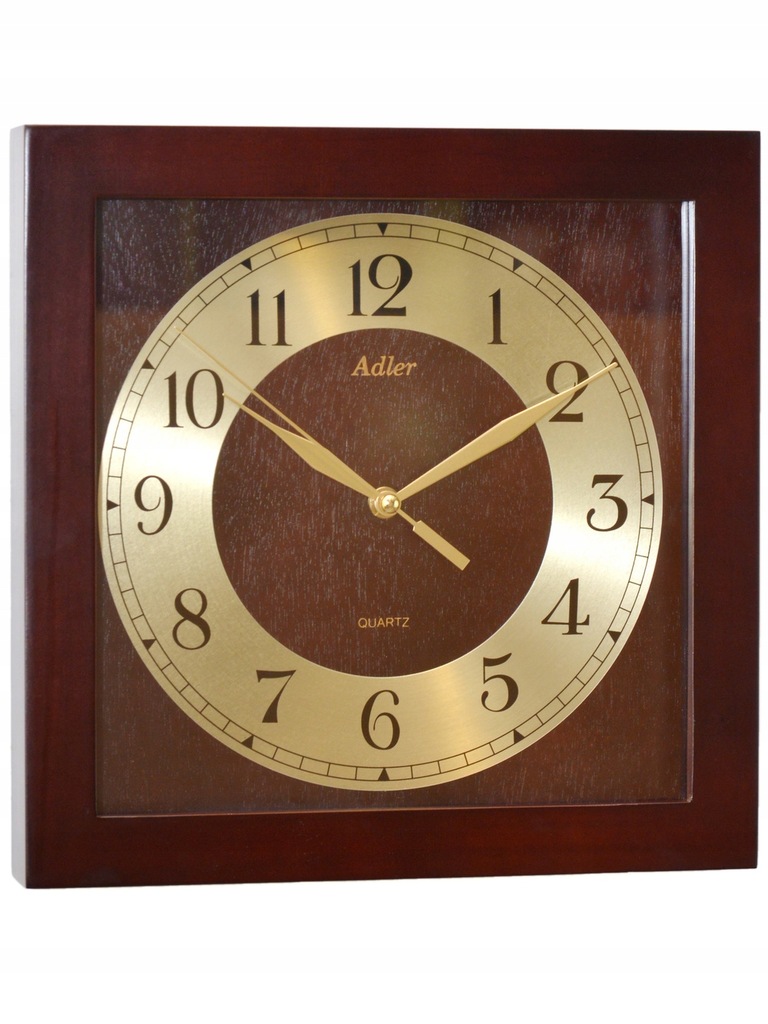 Zegar ścienny Drewniany Adler 21091A-W 27x27 cm - 12153851909 ...