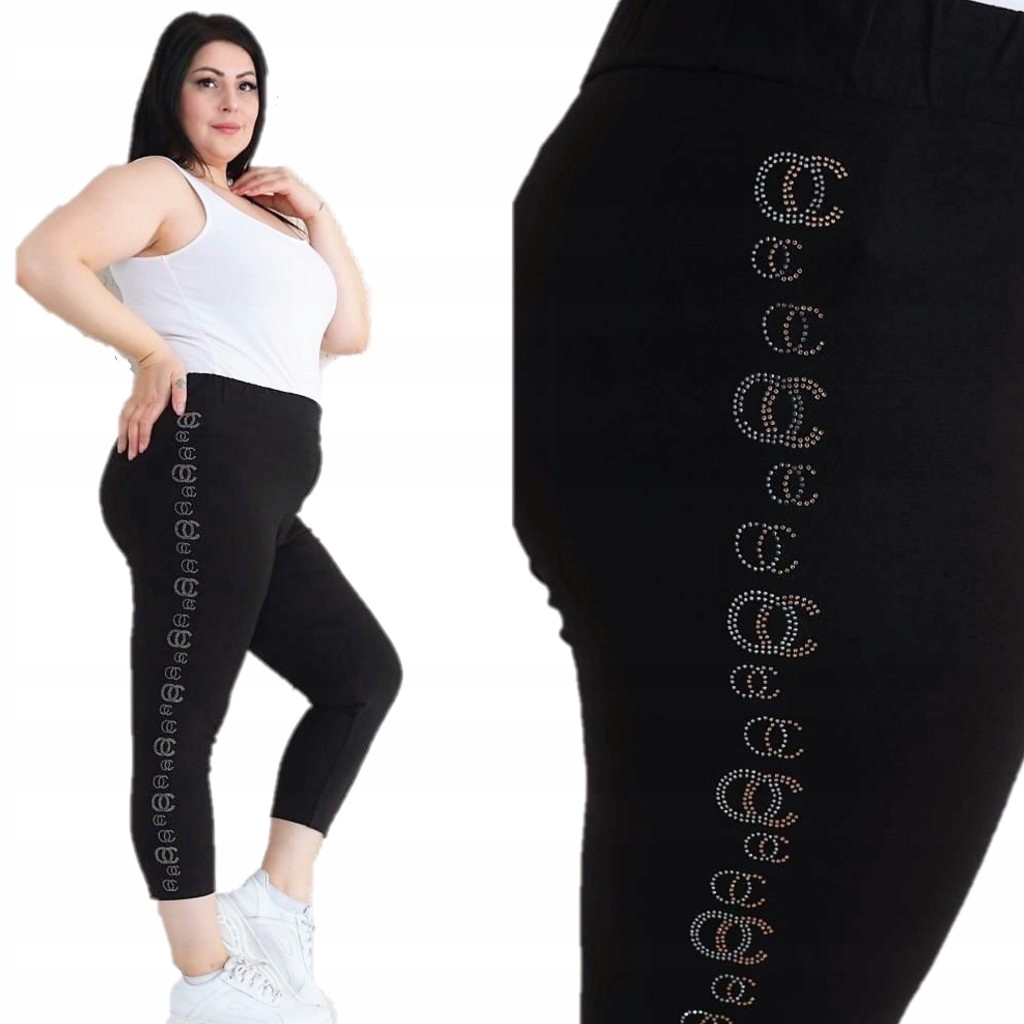 LEGGINSY RYBACZKI SREBRNY LAMPAS 5XL 52 54 - 13690355284 - oficjalne archiwum Allegro