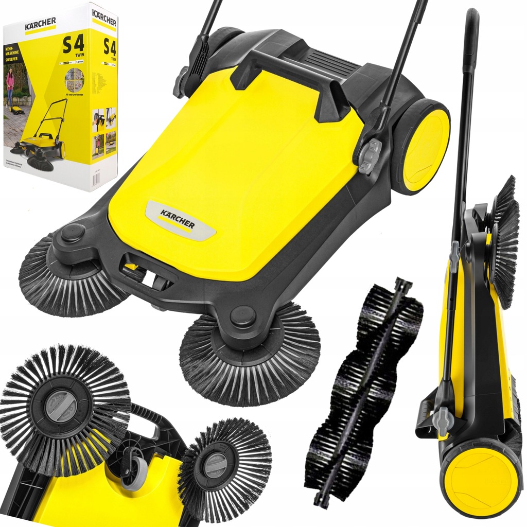 ZAMIATARKA RĘCZNA KARCHER S4 TWIN KOSTKI NIEMIECKA - 11105618422 - oficjalne archiwum Allegro