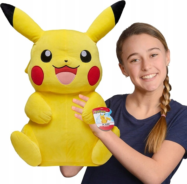 MASKOTKA PIKACHU 55cm POKEMON PREZENT PLUSZAK MIŚ - 12866430146 ...