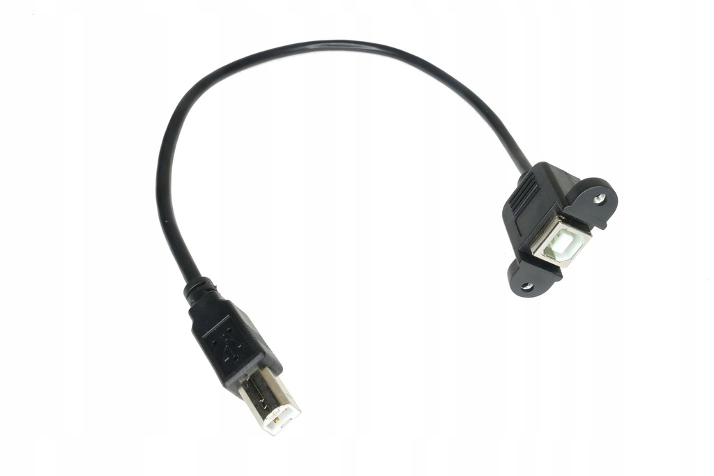 GNIAZDO USB B DO OBUDOWY Z PRZEWODEM 0,3M + WTYK B - 13707009971 - oficjalne archiwum Allegro