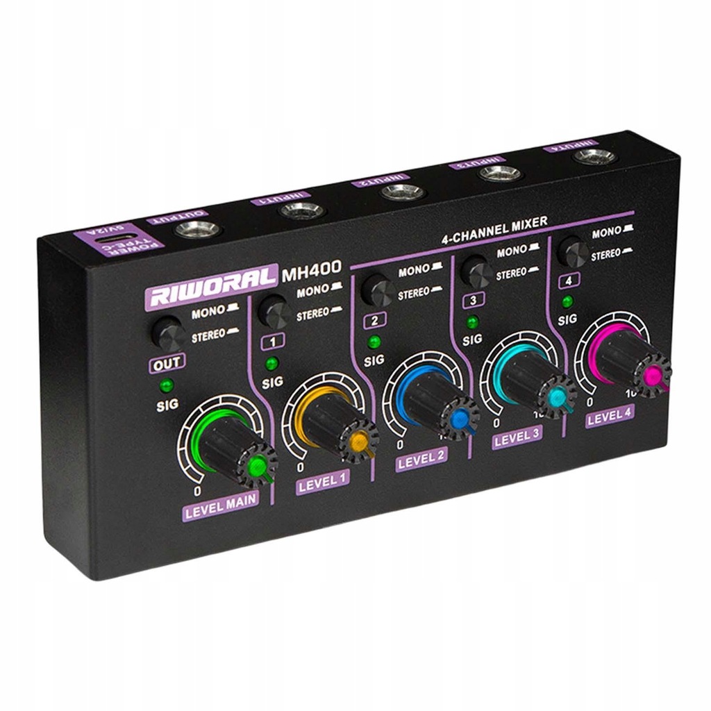 Mini Audio Mixer Line Mixer RGB Volume Control - 13761893986 ...