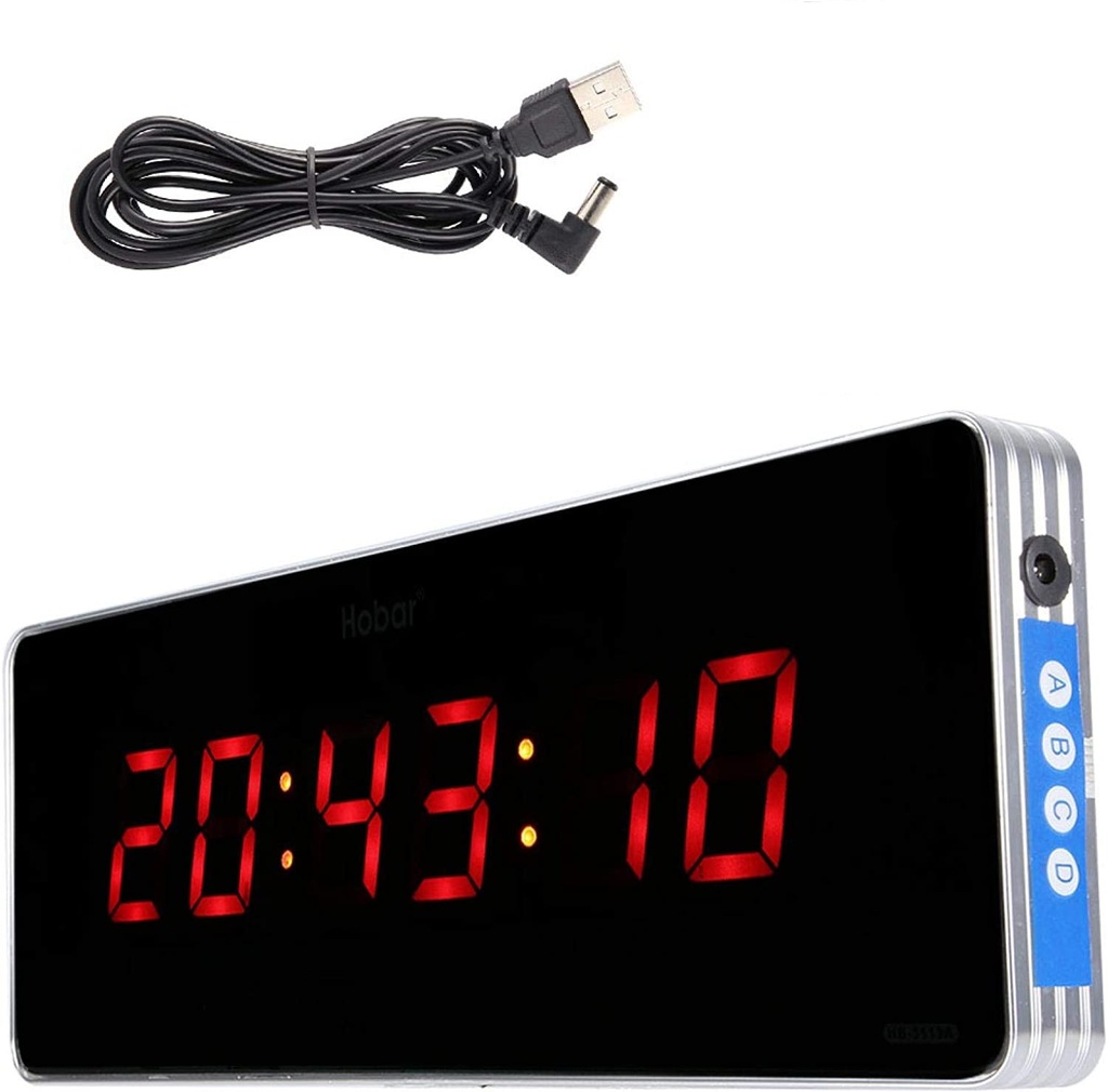 HOBAR ZEGAR CYFROWY ŚCIENNY LED 36x13x3CM 41783 - 12858864000 ...