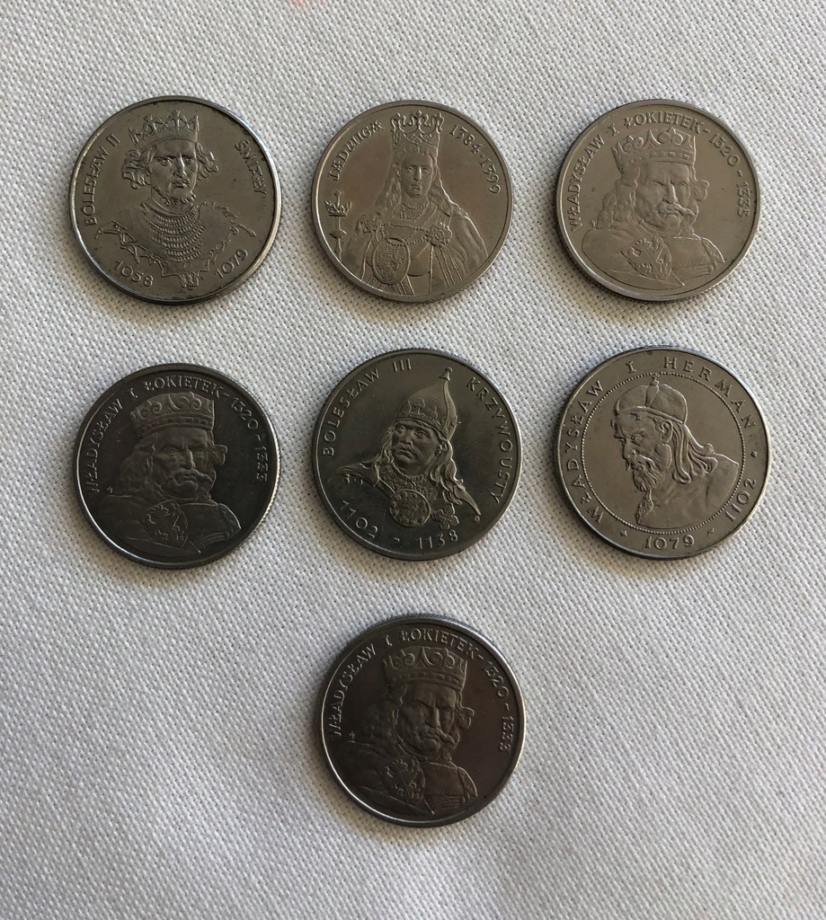 MONETY PRL POCZET KRÓLÓW POLSKI BILON 7 SZT - 12298788004 - oficjalne ...