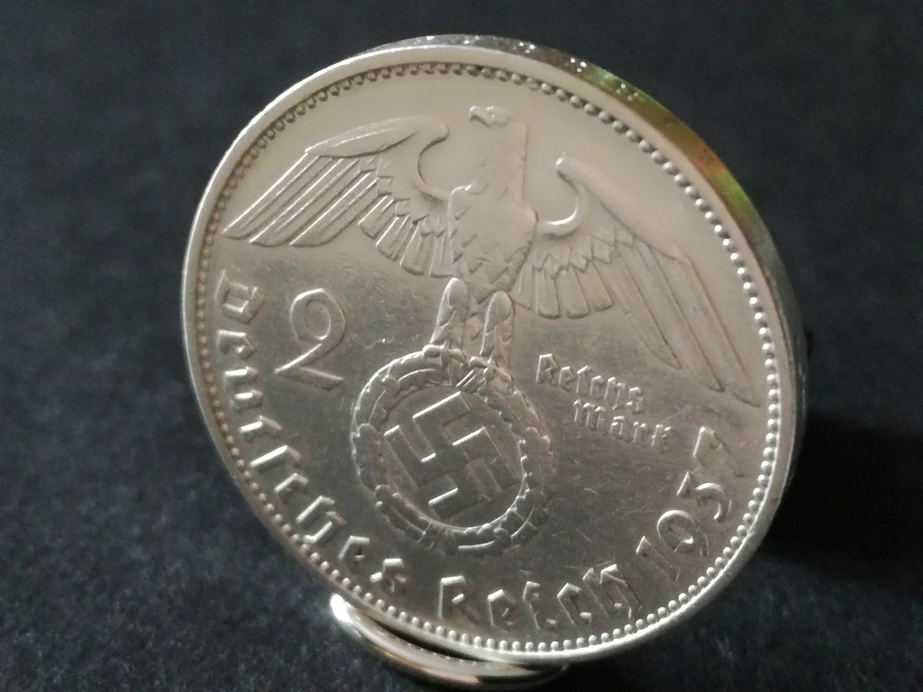 Moneta 2 Reichsmark z 1937r. III RZESZA Srebro!!! - 11911156180 ...