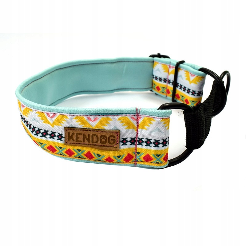 Obroża półzaciskowa dla psa wykonana ręcznie “Azteki” KENDOG, M 4cm ...