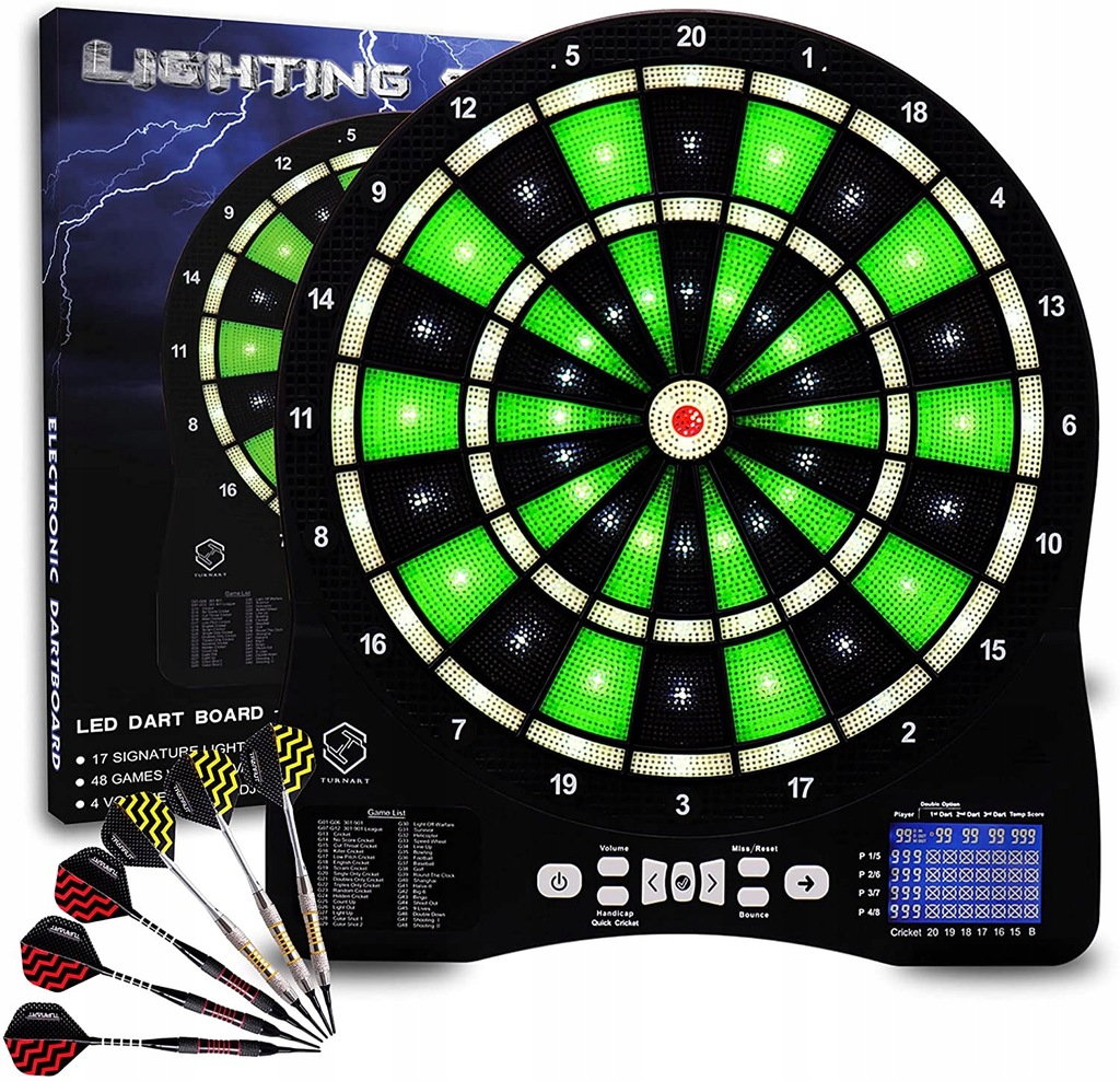 Turnart DART Elektroniczny Tarcza LED Lotki Gry - 12215071455 ...