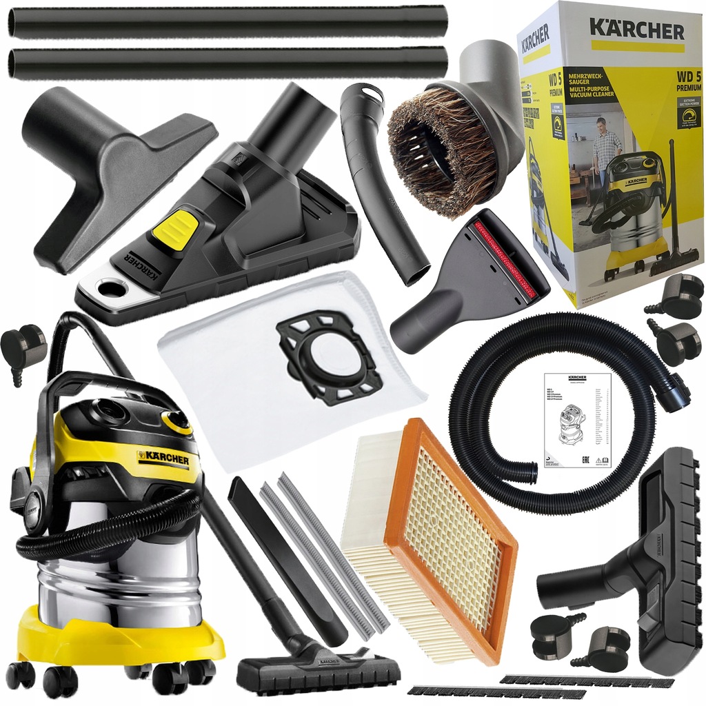 KARCHER WD5 PREMIUM ODKURZACZ PRZEMYSŁOWY DOMEK - 8591817050 ...