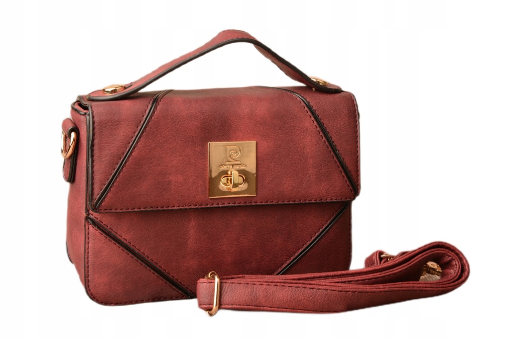 Bordowa Torebka damska kuferek Pierre Cardin - 16844711318 - oficjalne ...