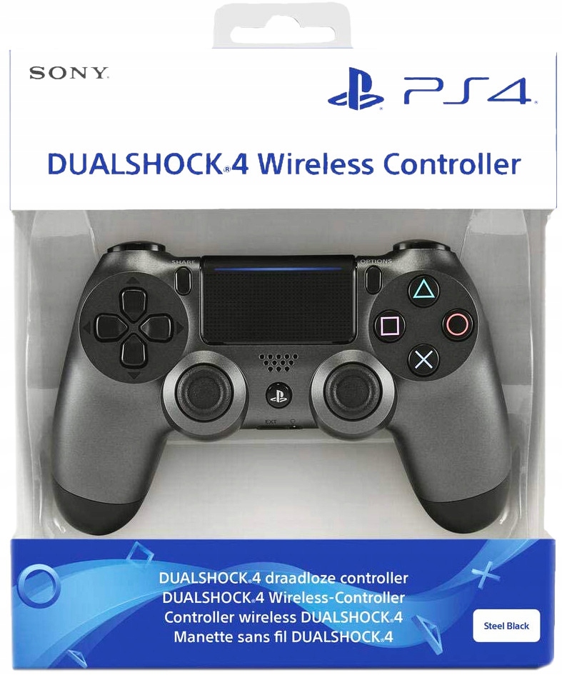 Pad Sony DualShock 4 V2 Steel Black Stalowy Box - 10013409408 ...