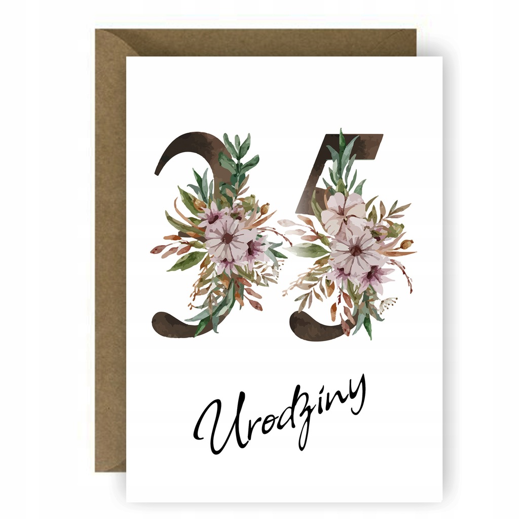 AK38 Kartka na urodziny trzydzieści pięć 35 - 13203548293 - oficjalne ...