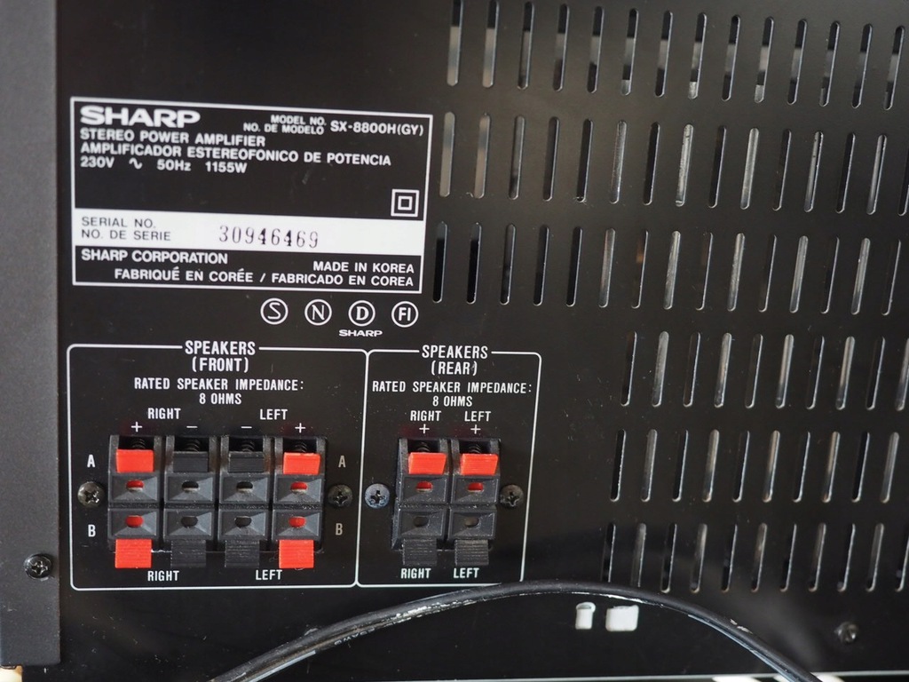 SHARP SX-8800 POTĘŻNA KOŃCÓWKA MOCY 1150 WATT - 12633593385 - oficjalne ...