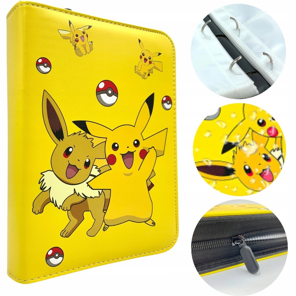 POKEMON ALBUM PIKACHU NA 400 KART DUŻY SEGREGATOR XXL ETUI KLASER ...
