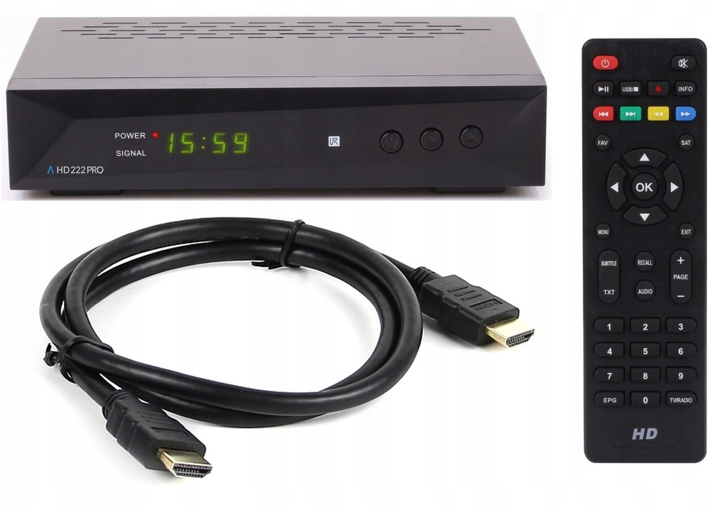 Dekoder Tuner Satelitarny HD FTA Astra HotBird TV TRWAM Kanały Niekodowane - 15187166579 ...