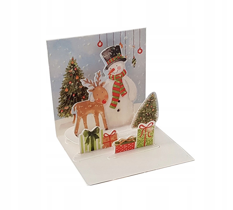 MINI kartka świąteczna bilecik do prezentu super kartki 3D na święta - 14737882661 - oficjalne ...