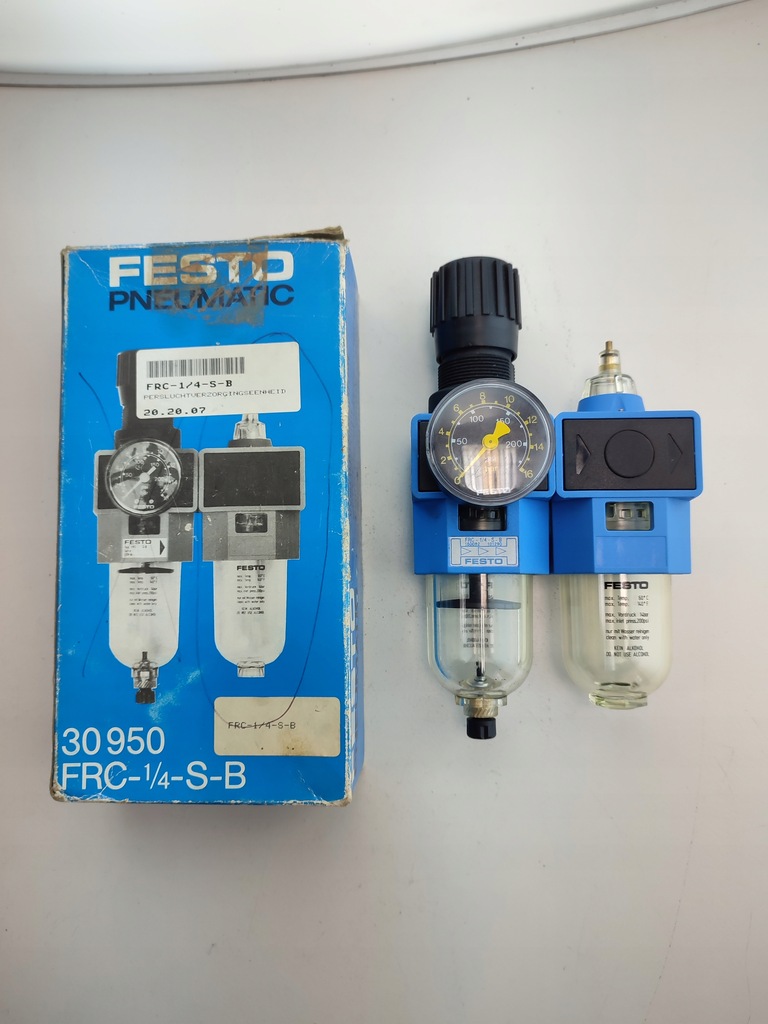 Regulator z filtrem FESTO FRC-1/4-S-B + Smarownica - 13308519989 ...