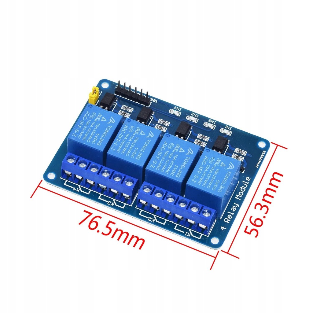 Moduł 4-kanałowy przekaźnik 5V 10A AVR ARM ARDUINO - 9544901943 ...