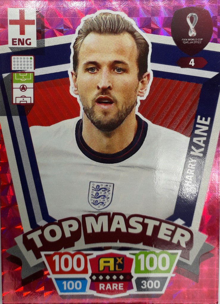 WORLD CUP QATAR 2022 RARE TOP MASTER Kane 4 - 12763313870 - oficjalne ...