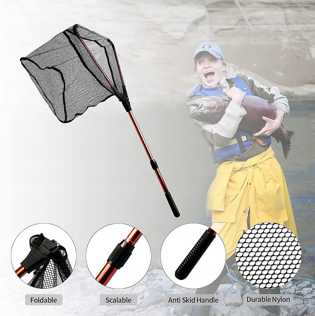 Fishing Landing Net,foldable Collapsible Fishing - 12704313366 ...