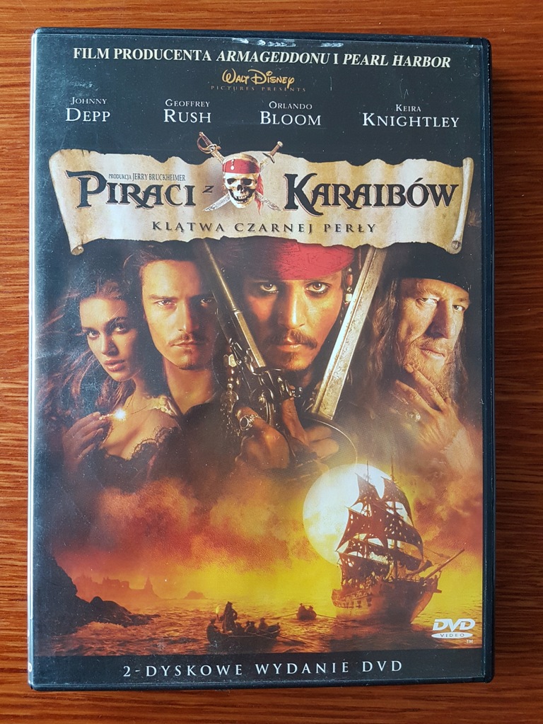 PIRACI Z KARAIBÓW KLĄTWA CZARNEJ PERŁY 2 DVD - 8873817371 - oficjalne archiwum Allegro
