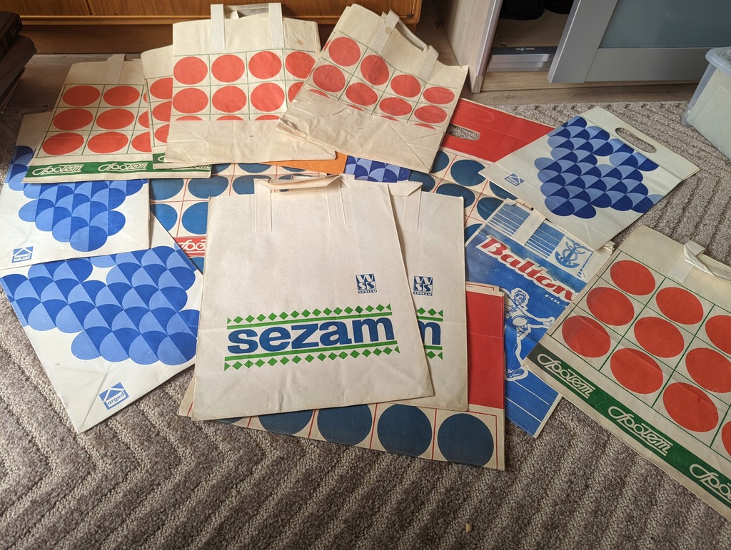 zestaw toreb reklamówek pewex społem PRL - 12385357997 - oficjalne ...