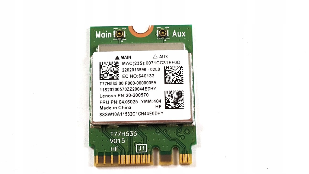 KARTA WIFI REALTEK MODEL: RTL8723BE - 10936985305 - oficjalne archiwum ...