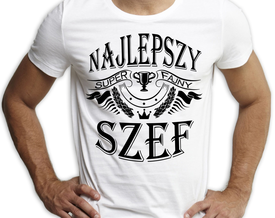 Niepowtarzalne koszulki SZEF prezes własny napis - 11405984749 ...