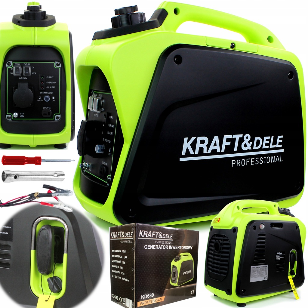 AGREGAT PRĄDOTWÓRCZY GENERATOR INWERTOROWY 1800W - 12037331478 - oficjalne archiwum Allegro