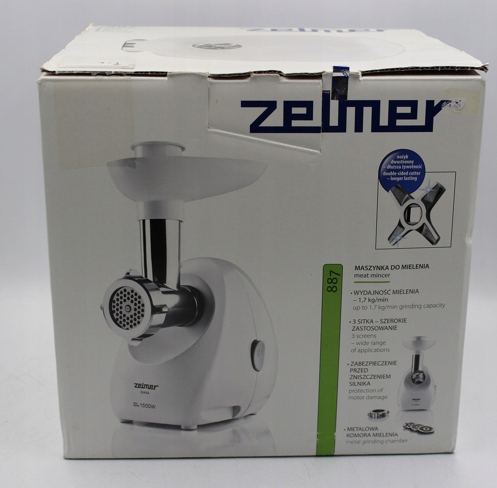 Maszynka do mielenia mięsa Zelmer ZMM1005S Diana 8 - 12602166665 - oficjalne archiwum Allegro