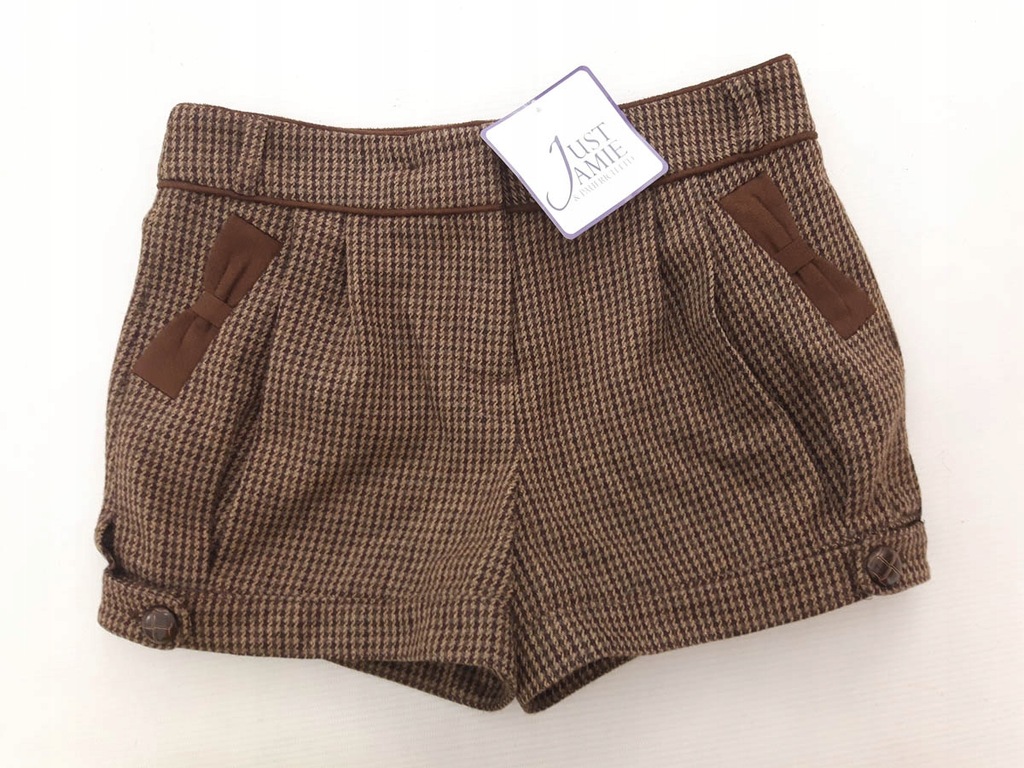 JUST AMIE tweedowe SPODENKI w pepitkę NOWE _ 34 - 12687120300 ...