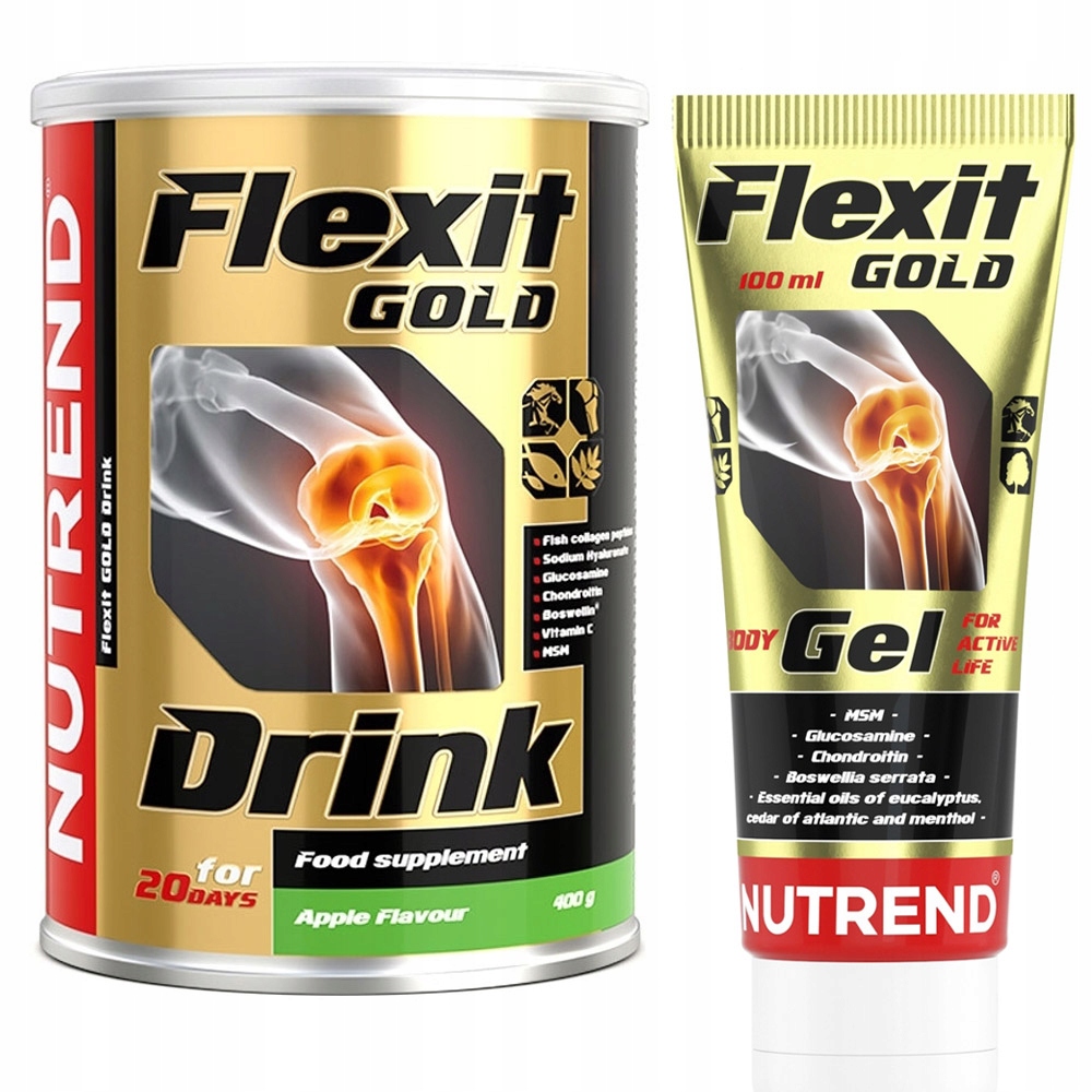 Nutrend Flexit Gold Drink 400g+ Gold Gel 100ml - 12484141907 ...