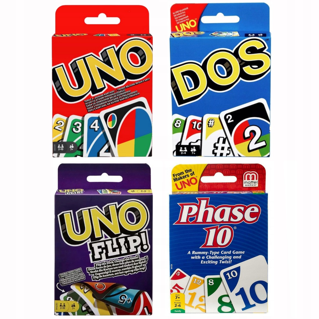 UNO FLIP DOS MONOPOLY GRA KARTY ZESTAW RODZINNY - 13949768502 ...