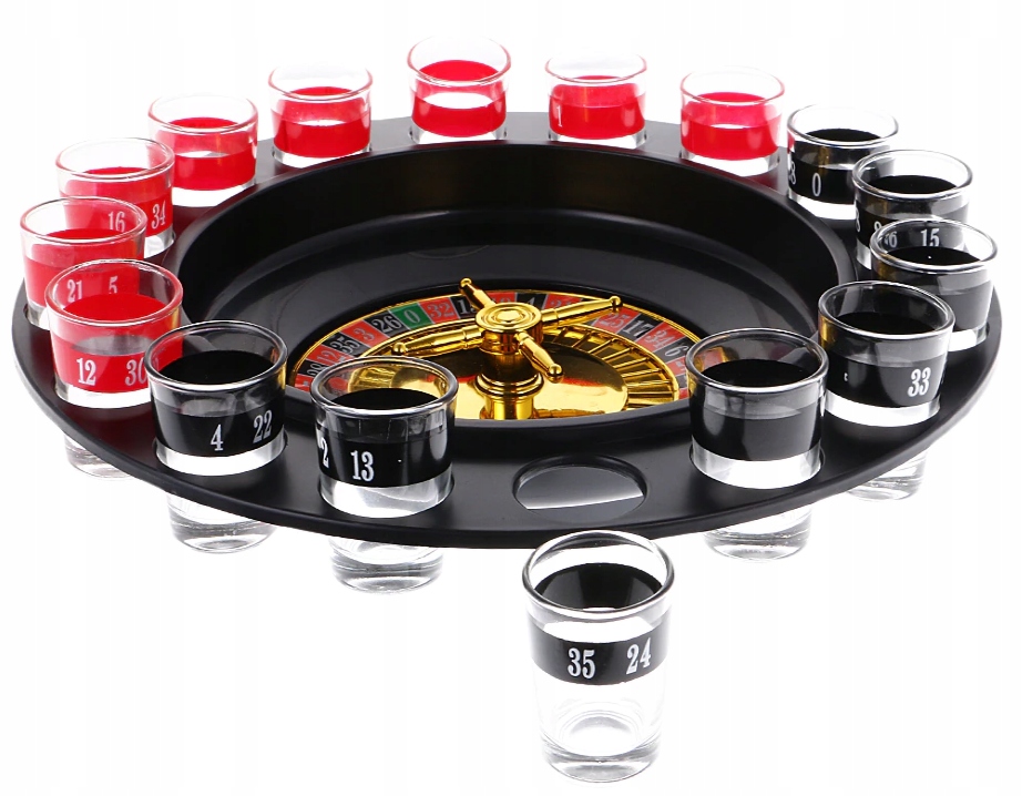 ALKOHOLOWA GRA RULETKA IMPREZOWA + KIELISZKI 16 - 11567732956 ...