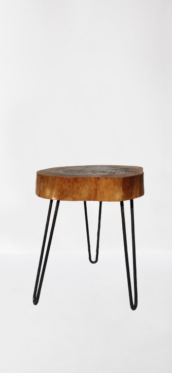 Stolik kawowy blat okrągły Plasterek Drewna - 12754027616 - oficjalne ...