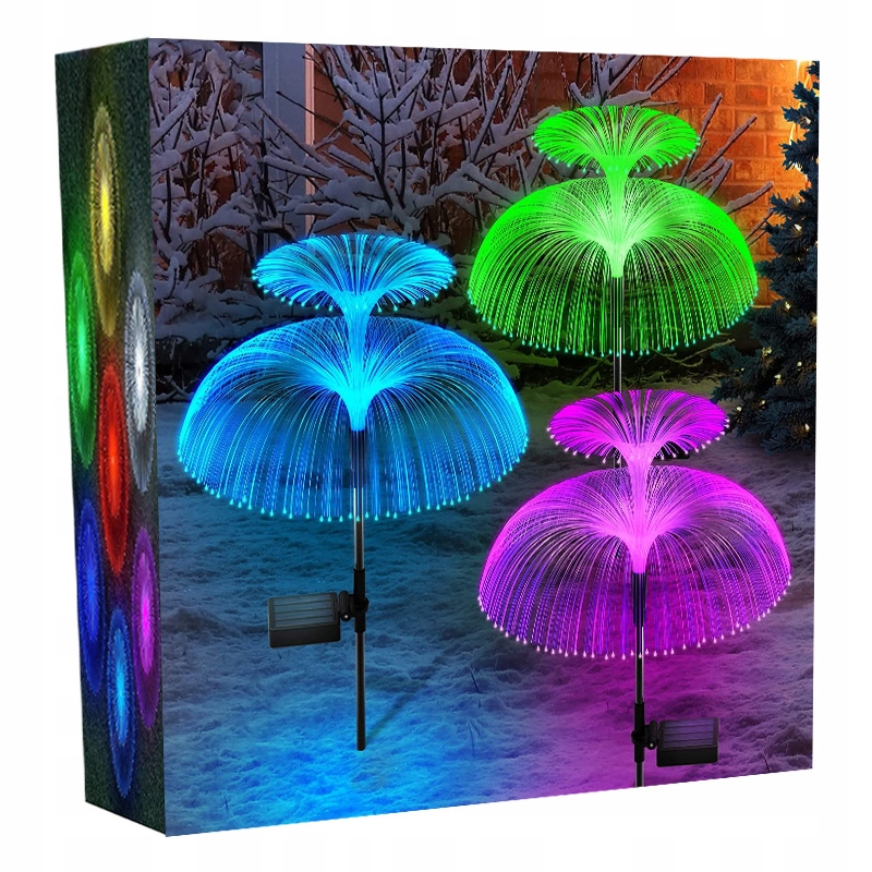 2SZT LAMPA SOLARNA OGRODOWA MEDUZA LAMPKA - 13819153283 - oficjalne archiwum Allegro