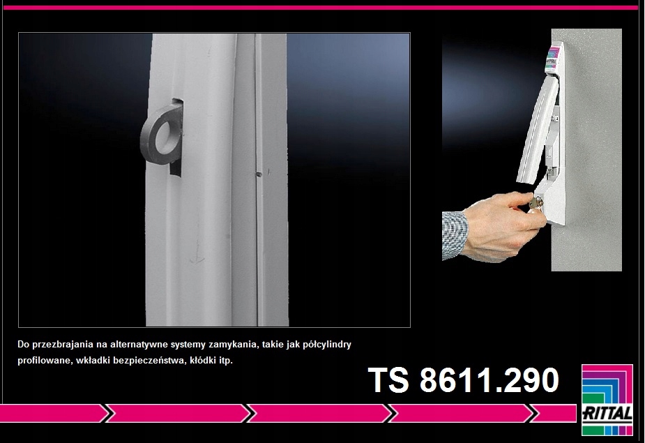 Rittal TS 8611.290 Uchwyt Komfort do TS, TS IT, SE - 7602157649 ...